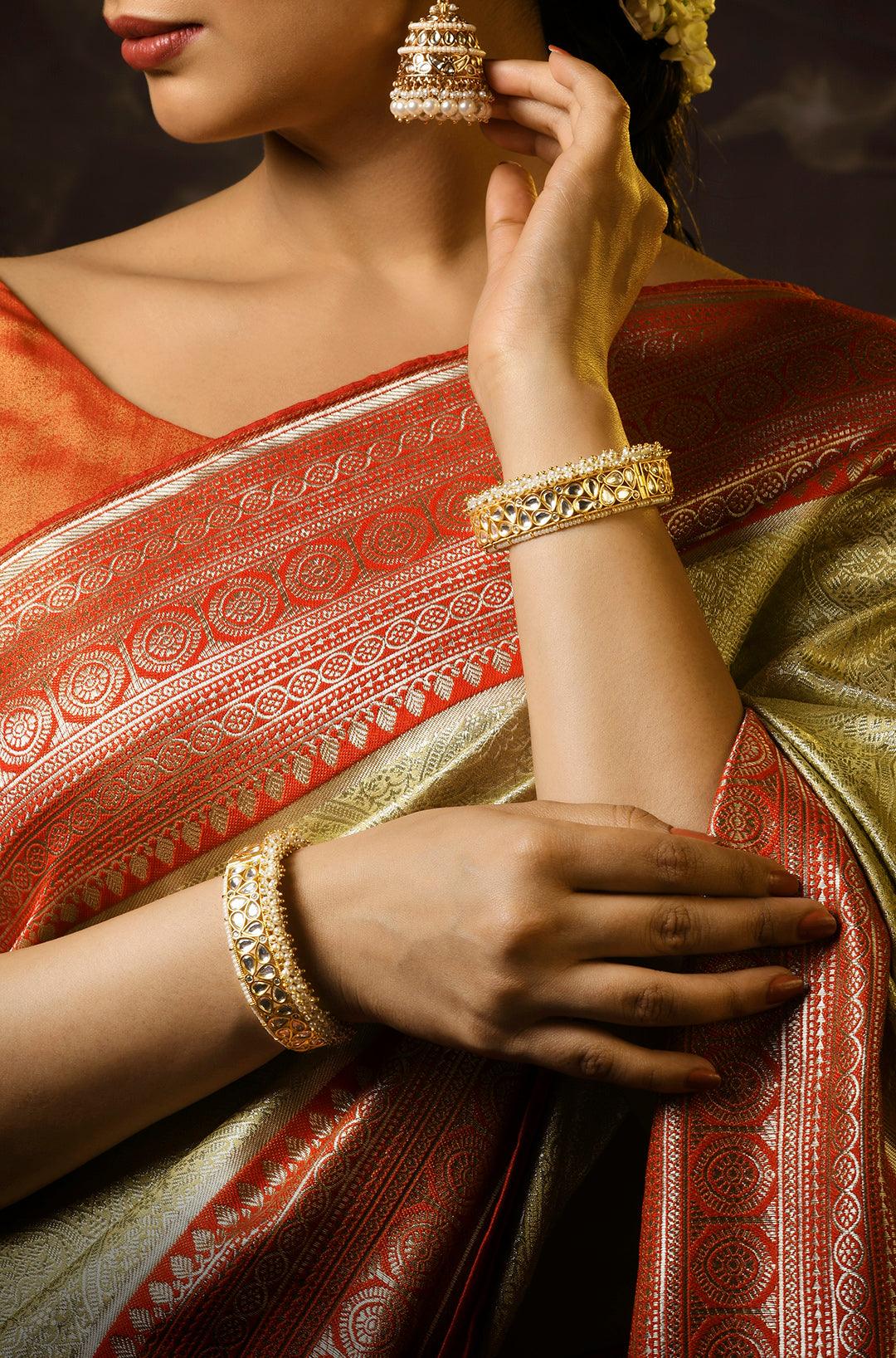 Opulente Legacy Kundan Pearl Kadas