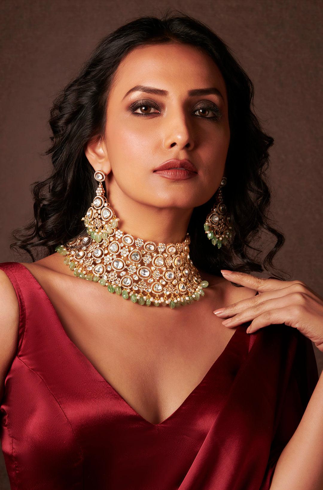 Choker set with saree store